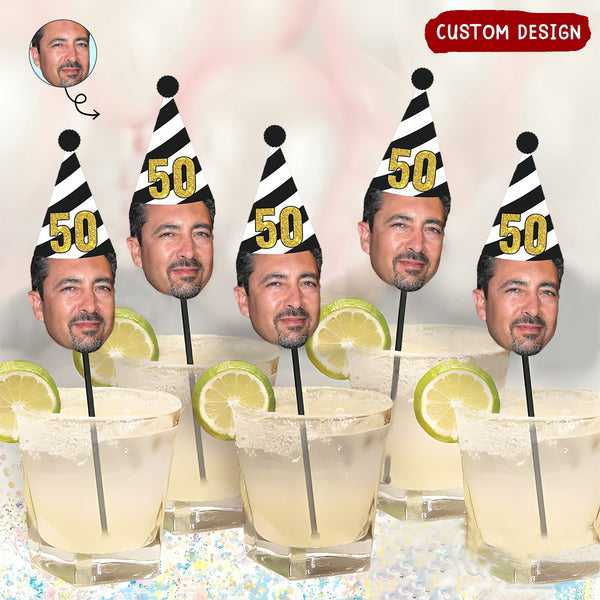 Funny Drink Stirrers Personalized with Face, Gift For Pet Lovers, Fami ...