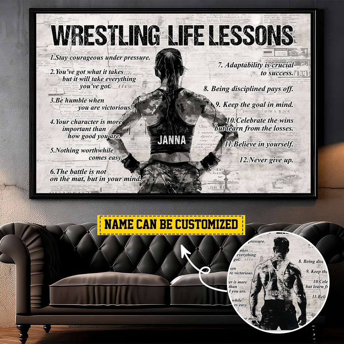 Personalized Wrestling Life Lessons Poster-Gift For Wrestling Lovers ... Personalized Wrestling Life Lessons Poster-Gift For Wrestling Lovers ...