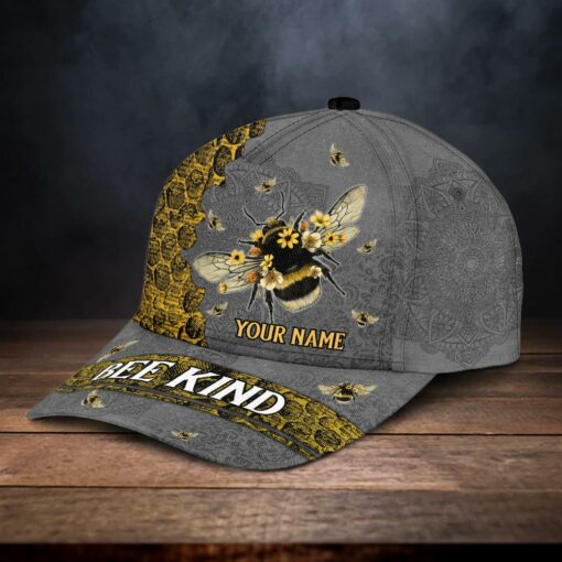 Personalized Bee Cap For Farmer, Hive Art Be Kind Classic Cap For Bee ...